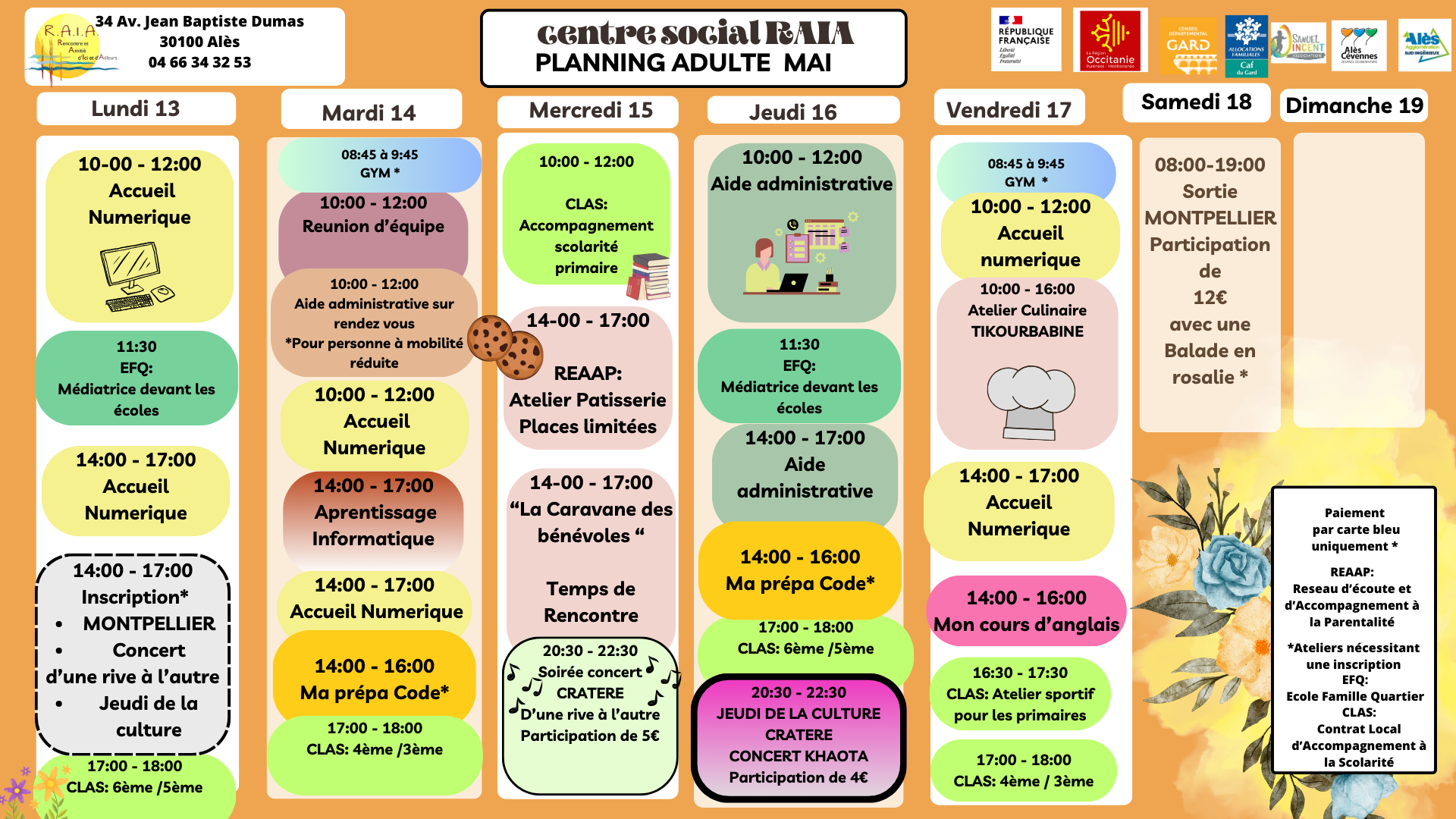 Plannings - Association RAIA